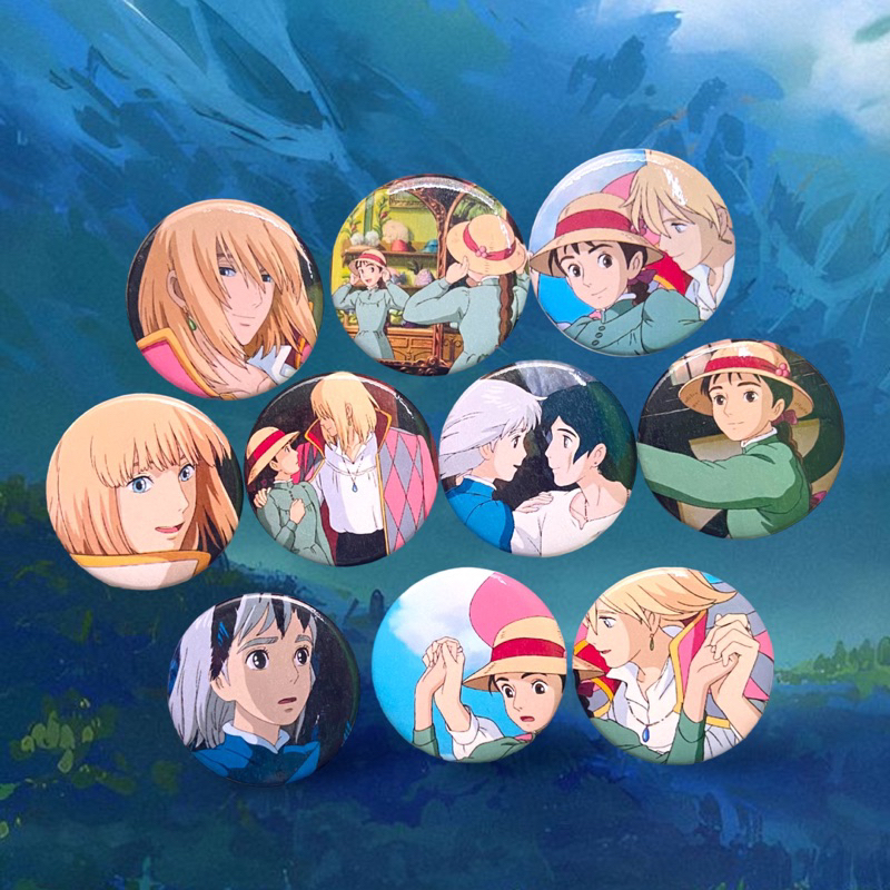 Pin button studio ghibli hula, arriety, anime, ermika, luffy gear 5 ...