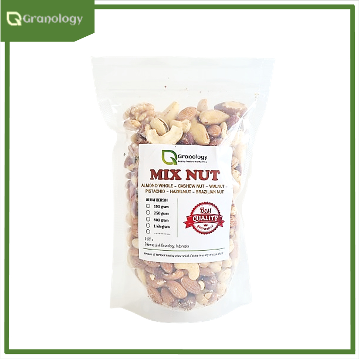 Mix Nut 500 grams (Mede, Almond, Walnut, Hazelnut, Pistachio ...