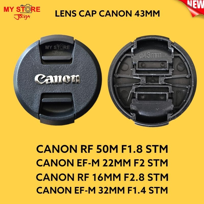 Lens cap canon 43mm RF 50mm f1.8 STM RF 16mm f2.8 STM EF-m 22mm f2 STM EF-m 32mm f1.4 STM ...