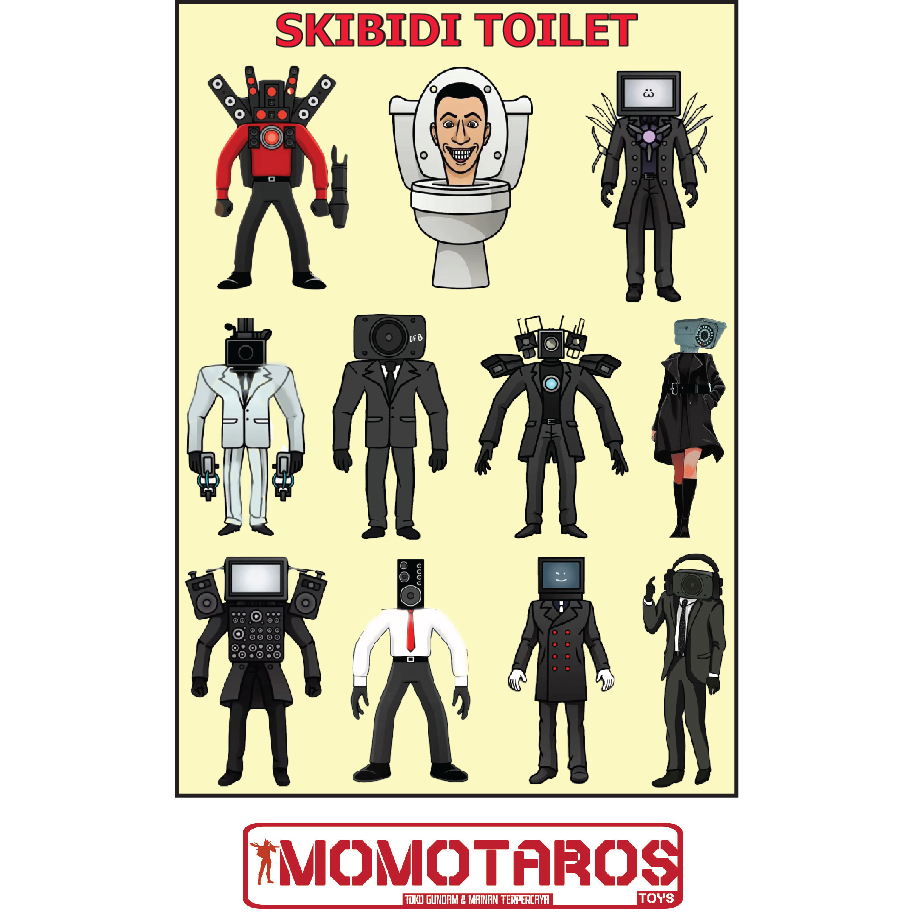 Transparent Waterproof Skibidi toilet Sticker 1 pc | Shopee Philippines