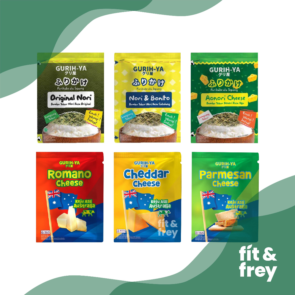 Gurihya Shredded Seaweed Sachet 5g - Seaweed Seasoning - Cheese/Cheese ...