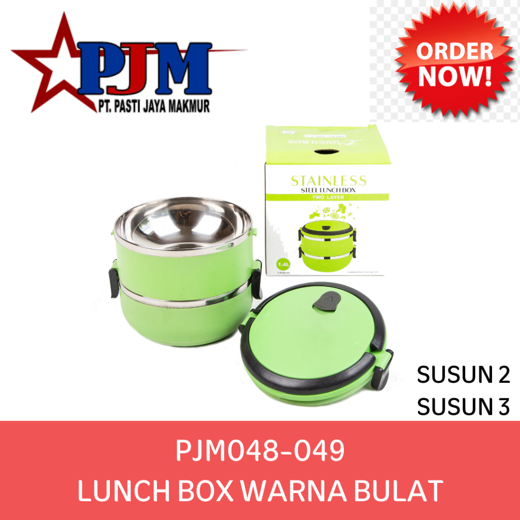 Round Lunch Box PJM048-049/ Non-Stick Lunch Box Lunch Box | Shopee ...