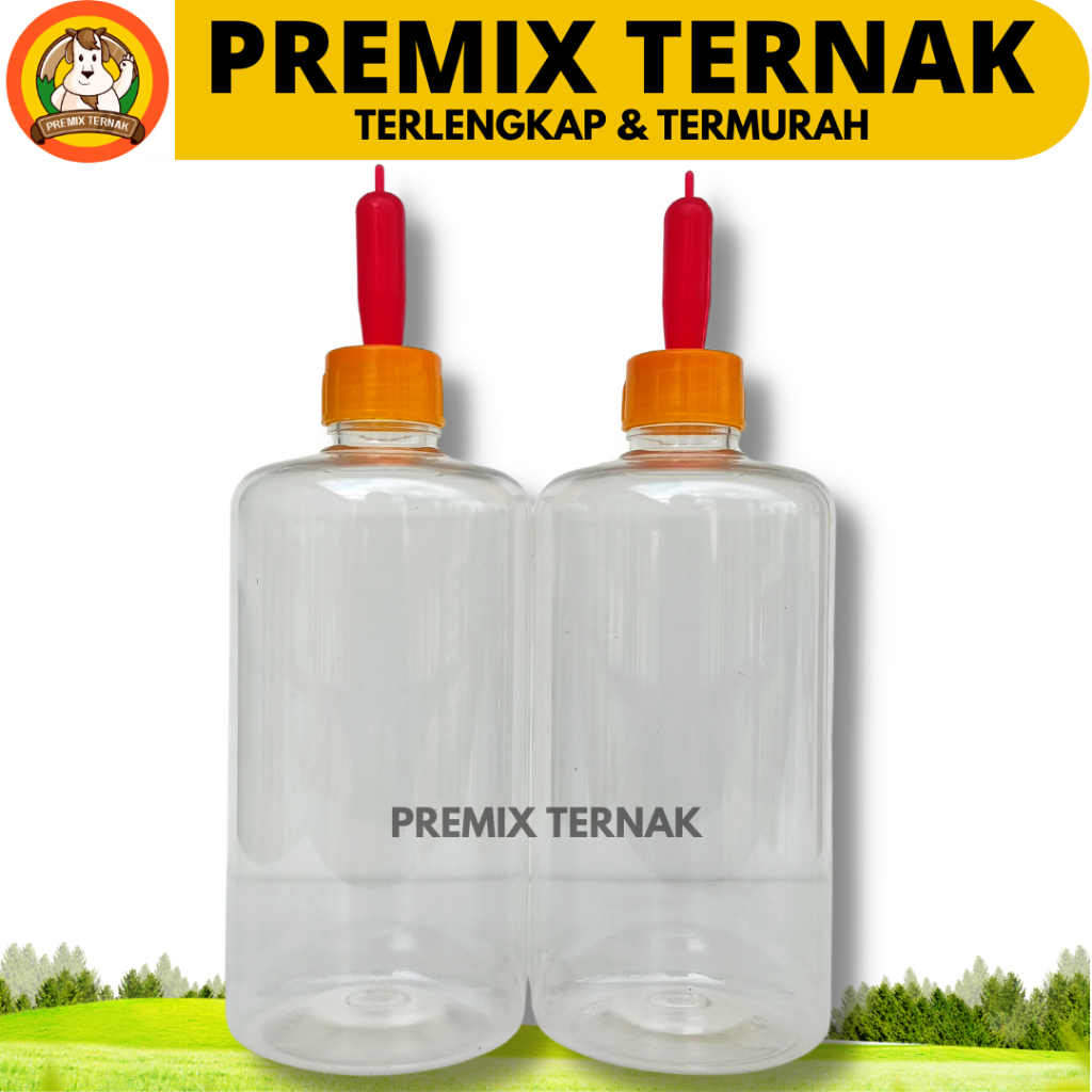 MERAH 500ml GOAT CHILD pacifier bottle - sealed red and yellow teat ...