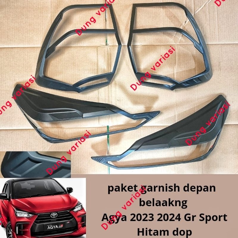 HITAM Agya gr sport Black Front Rear garnish Package Hubcap 2023-2024 ...