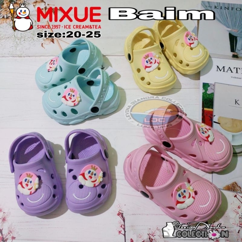 EVA RUBBER BAIM SANDALS CHILDREN'S MIXUE FROG SANDALS (20-25) | Shopee ...