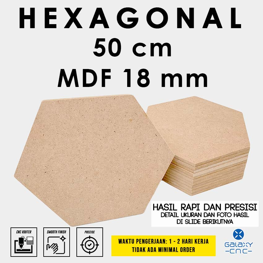 Hexagonal 50cm - 18mm MDF - Custom MDF Board | Shopee Philippines