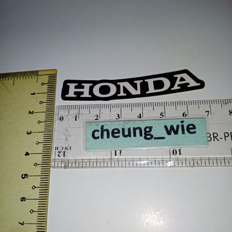 MERAH Curved honda Logo Sticker Black White / Black Red 1bh | Shopee ...