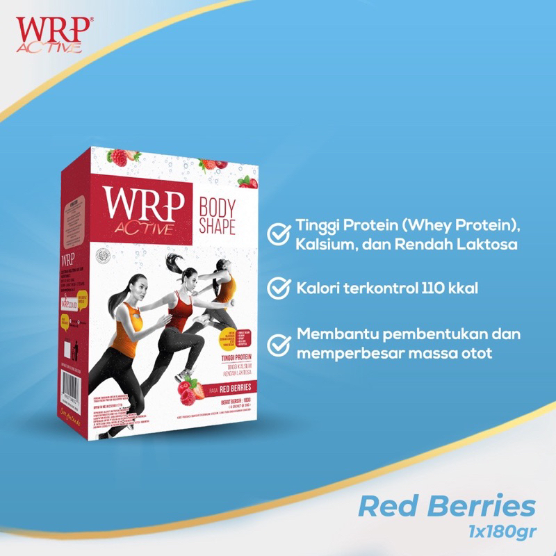 Wrp Body Shape Drink High in Protein & High in Calcium Red Berries ...