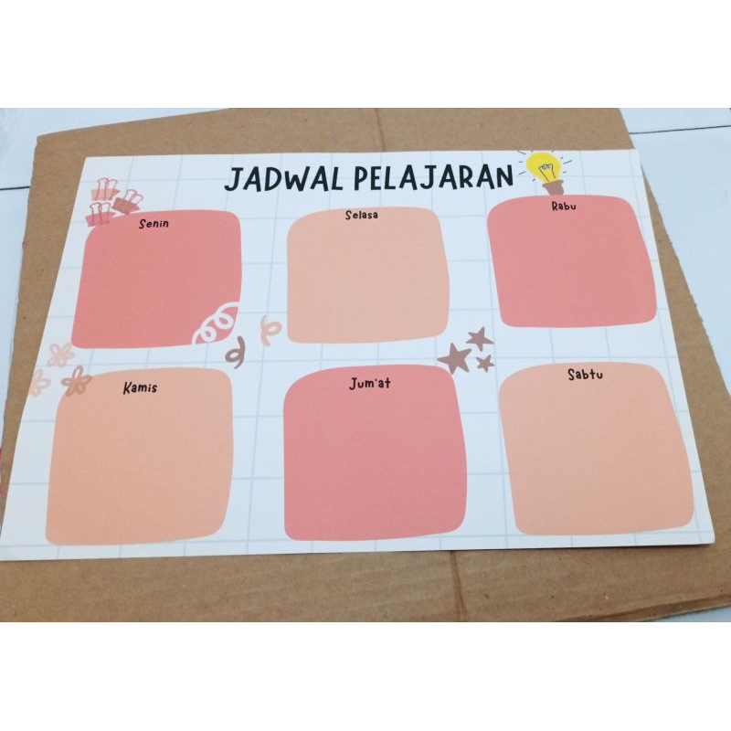 Lesson Schedule Stickers | Picket Schedule | Contemporary And Aesthetic ...