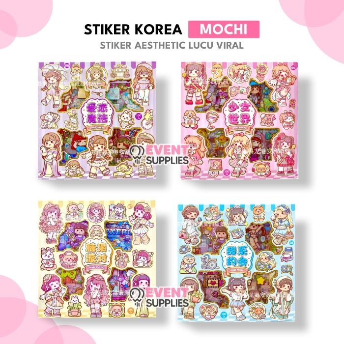 Aesthetic MOCHI Sticker/Korean Cartoon MOCHI Sticker Big Box Contains ...