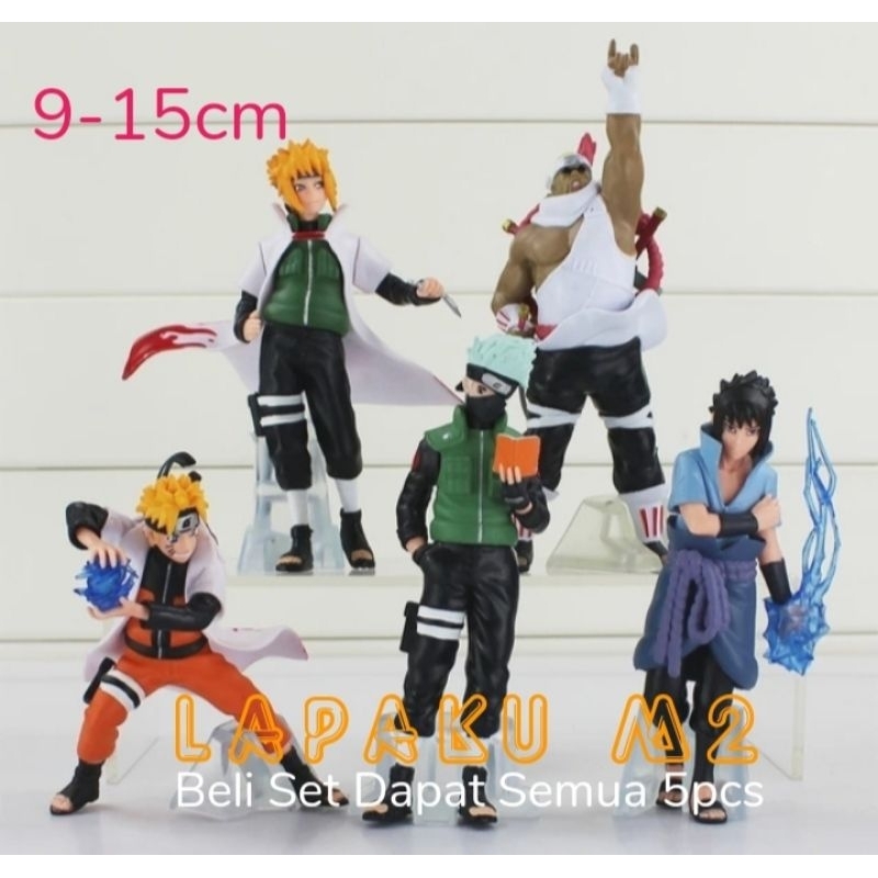 NARUTO FIGURE SET CONTAINS 5 PCS NARUTO SASUKE KAKASHI | Shopee Philippines