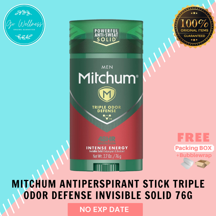 Mitchum Antiperspirant Stick Triple Odor Defense Invisible Solid 76g ...