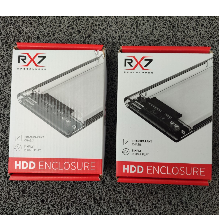 Rx7 SSD HDD Enclosure 2.5" SATA USB 2.0 3.0 External Case Casing ...