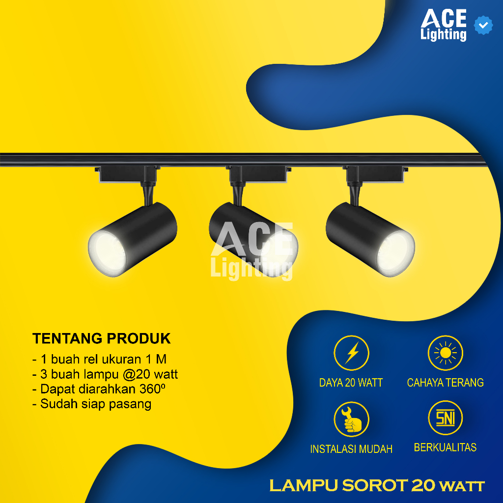 20 watt spotlight rail track LED spotlight package 1 set contains 3 20 ...