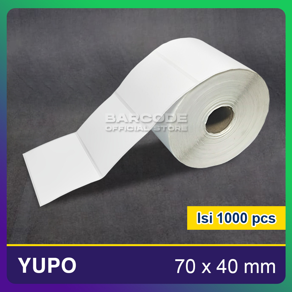 Yupo Sticker Label 70x40mm / 70 x 40 / 70x40 mm 1 Line Contains 1000 ...