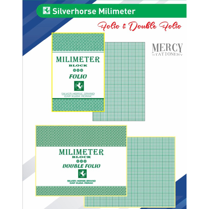 Millimeter Block Book FolioSH 25 Double Folio Graph Paper Graphing ...