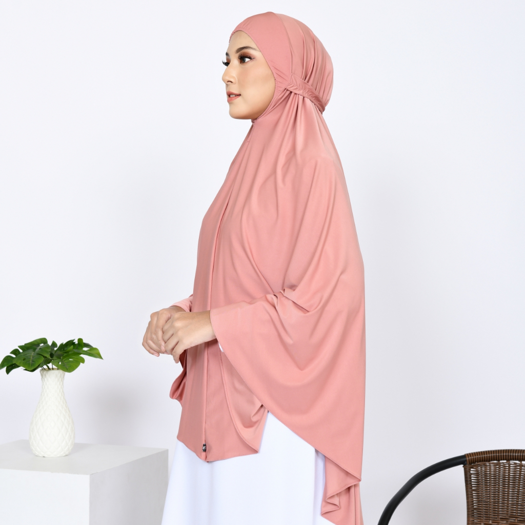 Khimar Jumbo Hijab Bergo Lady Daily Instant Hijab Syari Rubber Rope ...