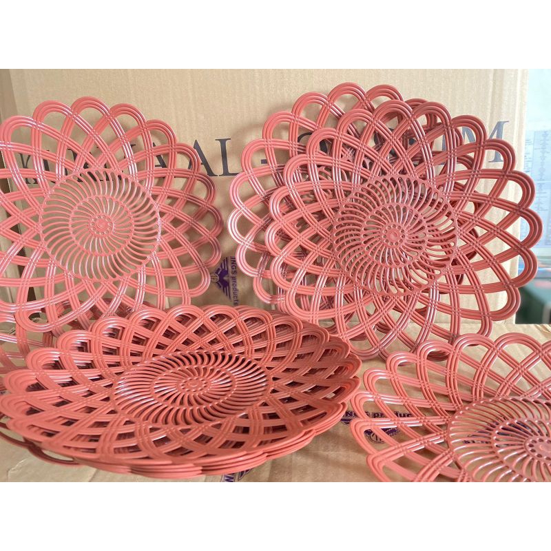 Aj Plastic Rattan Plates / Dozen Plates / Plastic Plates (12 pcs ...