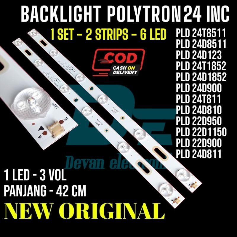 Polyton led tv backlight 6 buttons 3 volt new - polytron led backlight ...