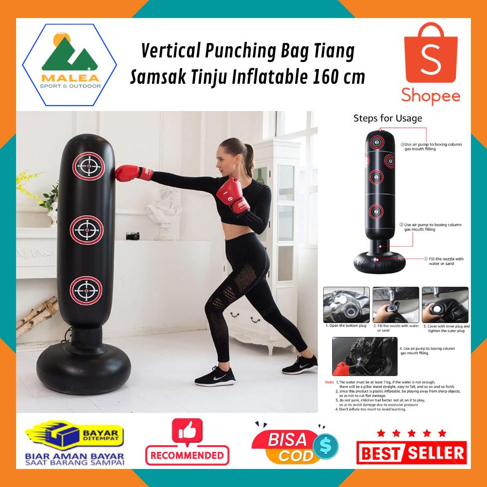 Vertical Punching Bag 160cm Inflatable Boxing Bag Pole Inflatable ...