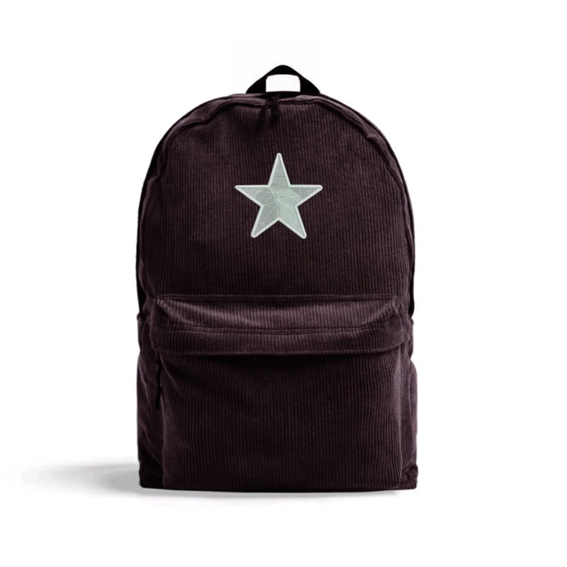 Satisfaction Corduroy Backpack/Bagpack Star Brown | Shopee Philippines