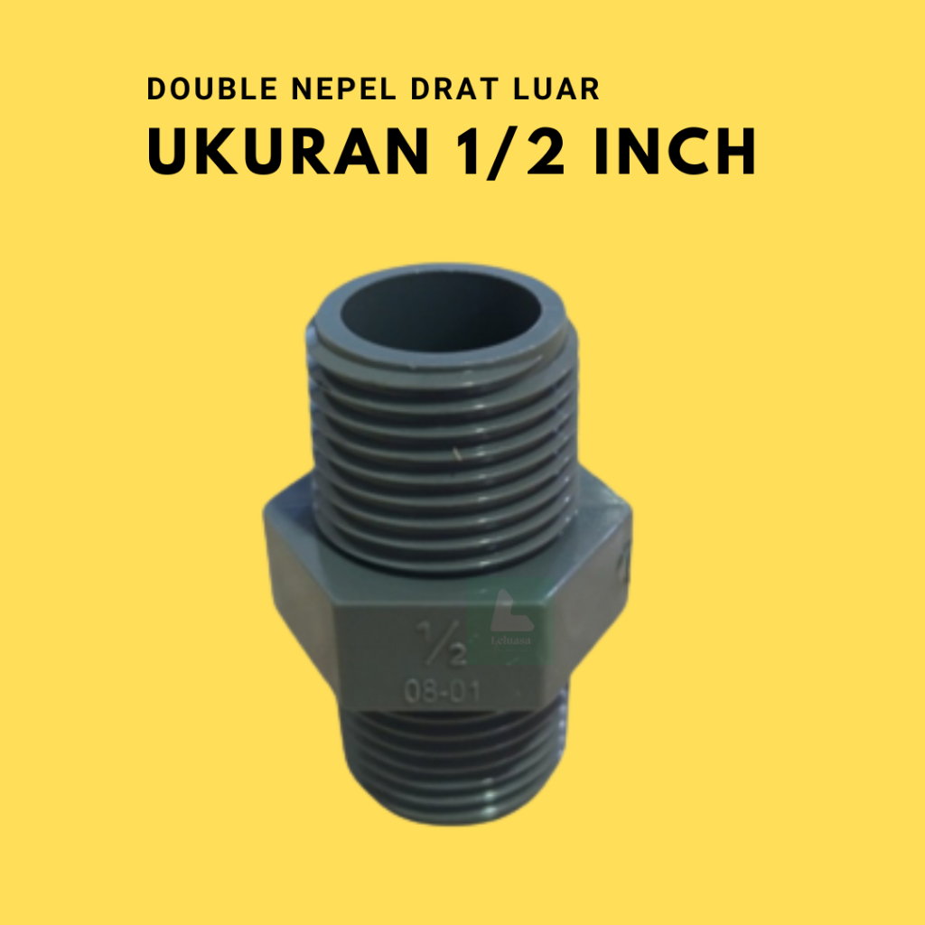 Double Nepel Double Drat Neple 1/2 Inch Pvc Pipe Connection Connector ...