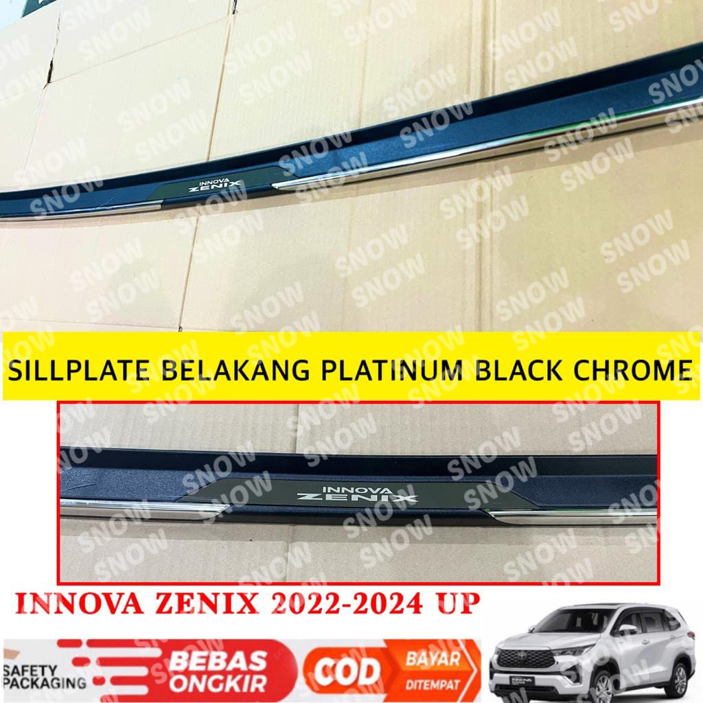 HITAM Rear Sillplate Innova Zenix 2022 2023 2024 2025 2026 UP Black ...