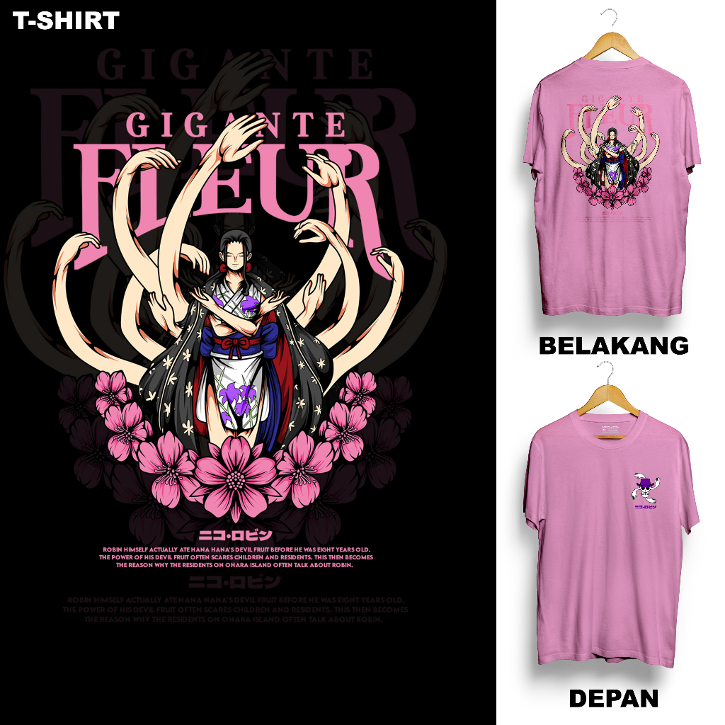 Nico ROBIN - Adult T-Shirt With ANIME MOTIF ONE PIECE OP Character NICO ...