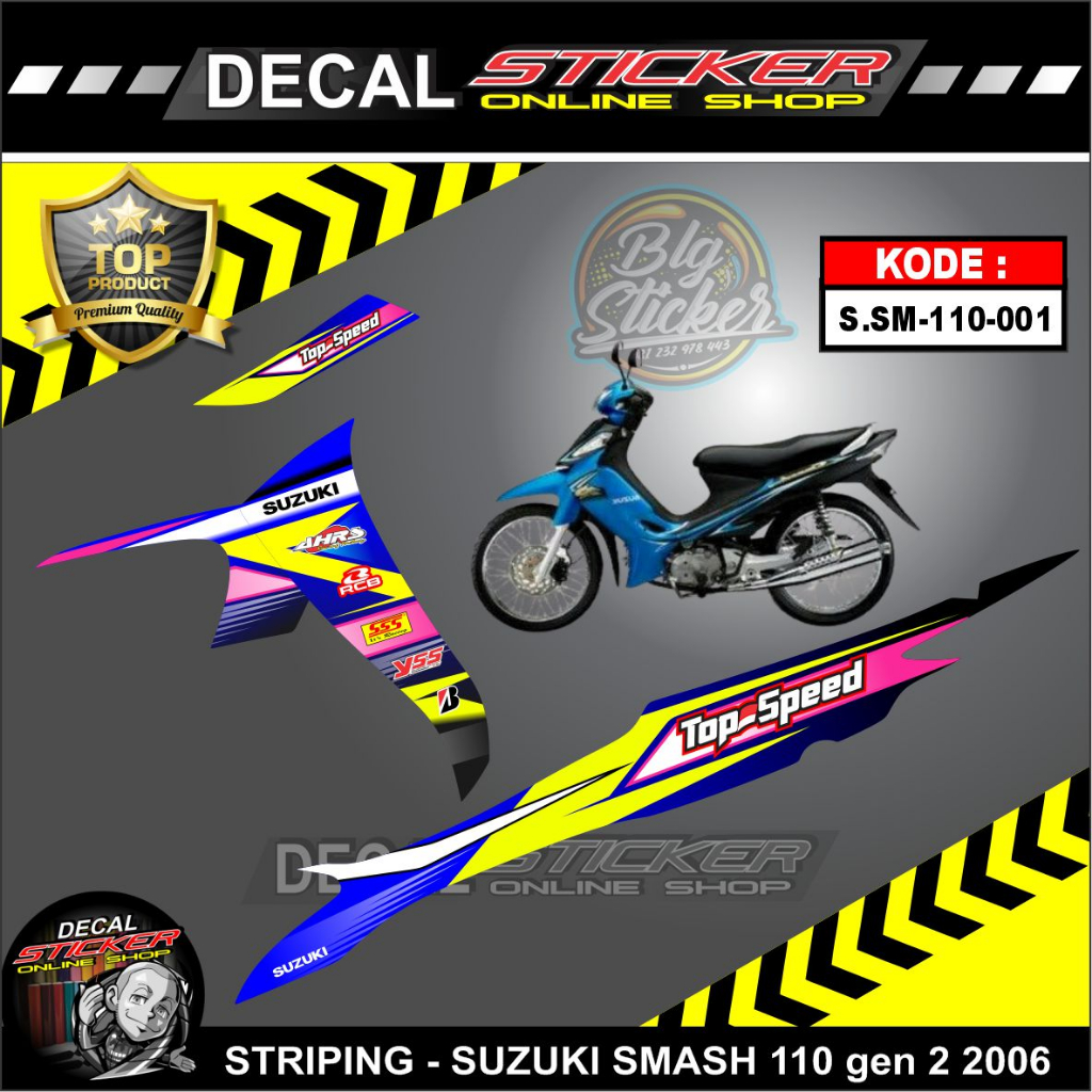 Suzuki SMASH GEN 2 2006 Motorcycle Sticker DECAL STRIPING Cool RACING ...