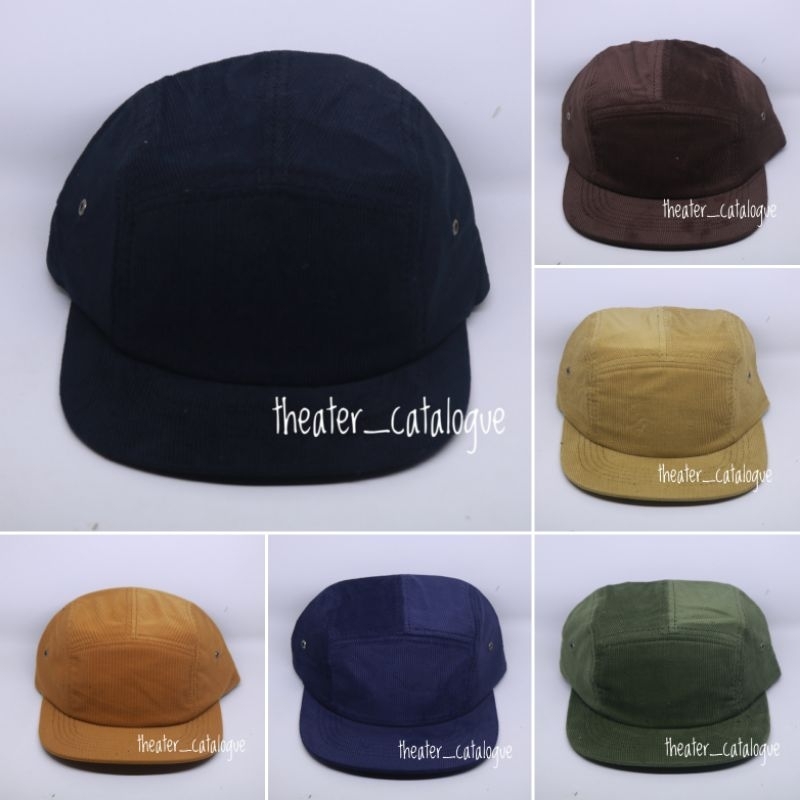 Premium Plain Corduroy 5 Panel Hat Snapback 5panel Caps Plain