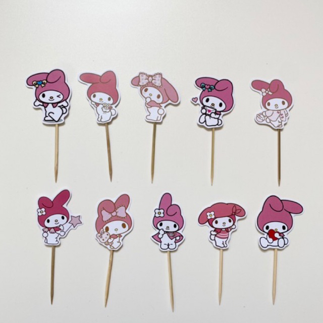 My MELODY CUPCAKE TOPPER/ MELODY TOPPER/MY MELODY CUPCAKE TOPPER/MELODY ...