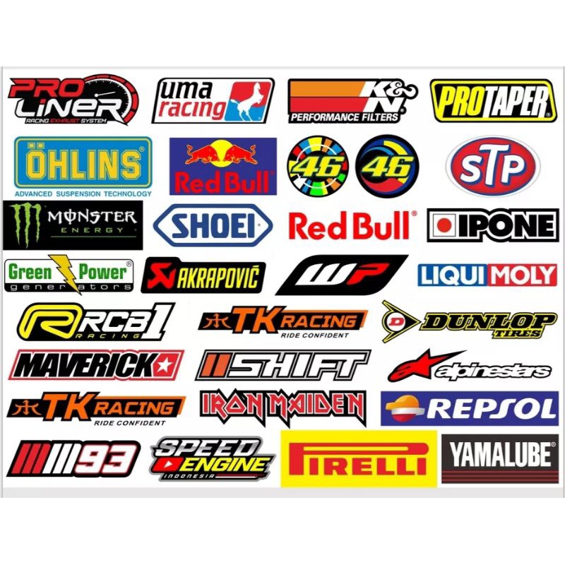 1 sheet of herex racing pack logo stickers | Shopee Philippines