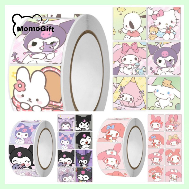 500 Cute Roll Label Stickers with Cartoon Motifs for Sticking on ...