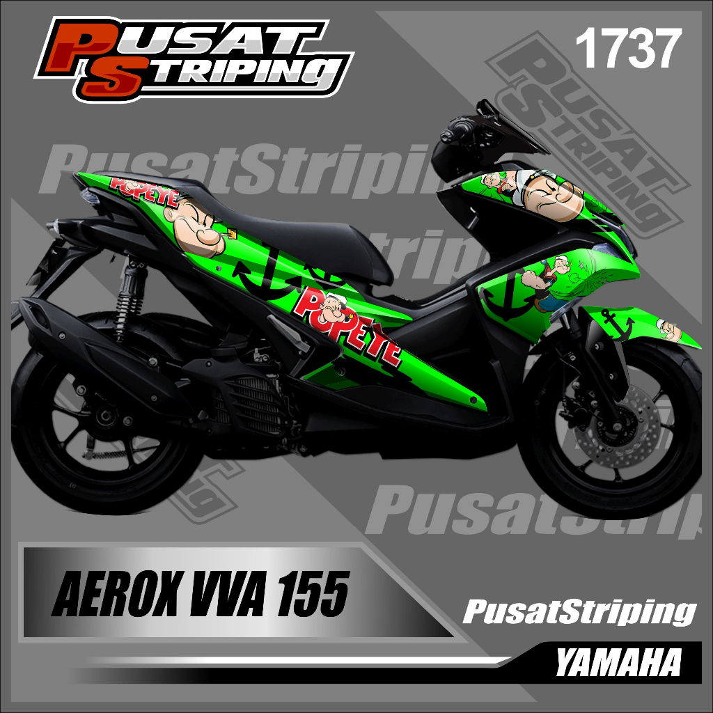 Aerox VVA Motorcycle Decal 155- Decal Custom - Free Design Like2 ...