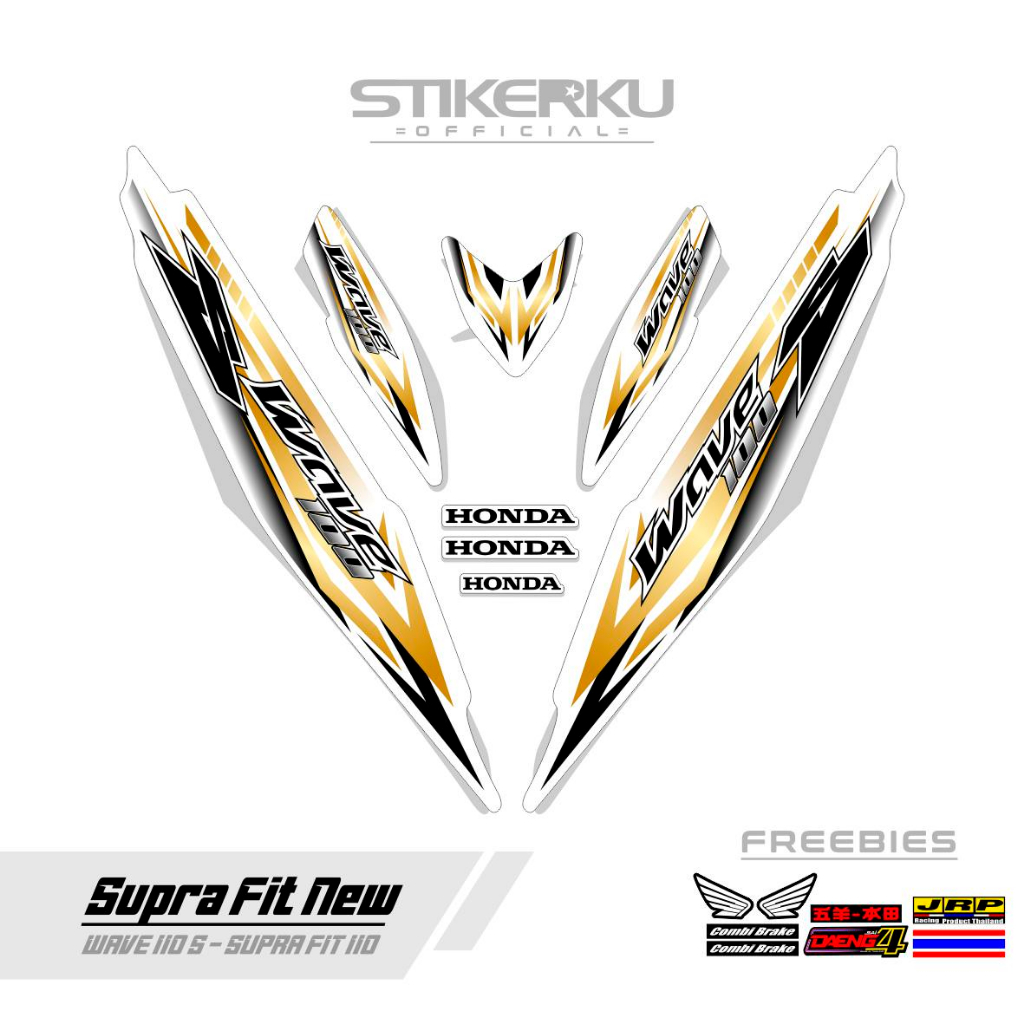 STRIPING SUPRA FIT NEW MOTIF 40 STOCK DECAL WAVE 100 S STICKER/ WAVE ...