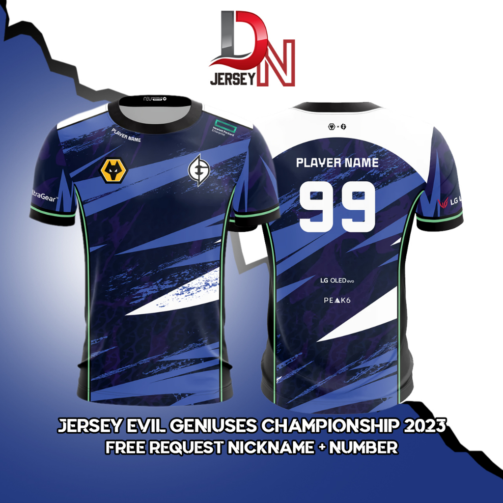 EVIL GENIUSES EG 2023 CHAMPIONSHIP JERSEY (free custom nickname + number) | Shopee Philippines