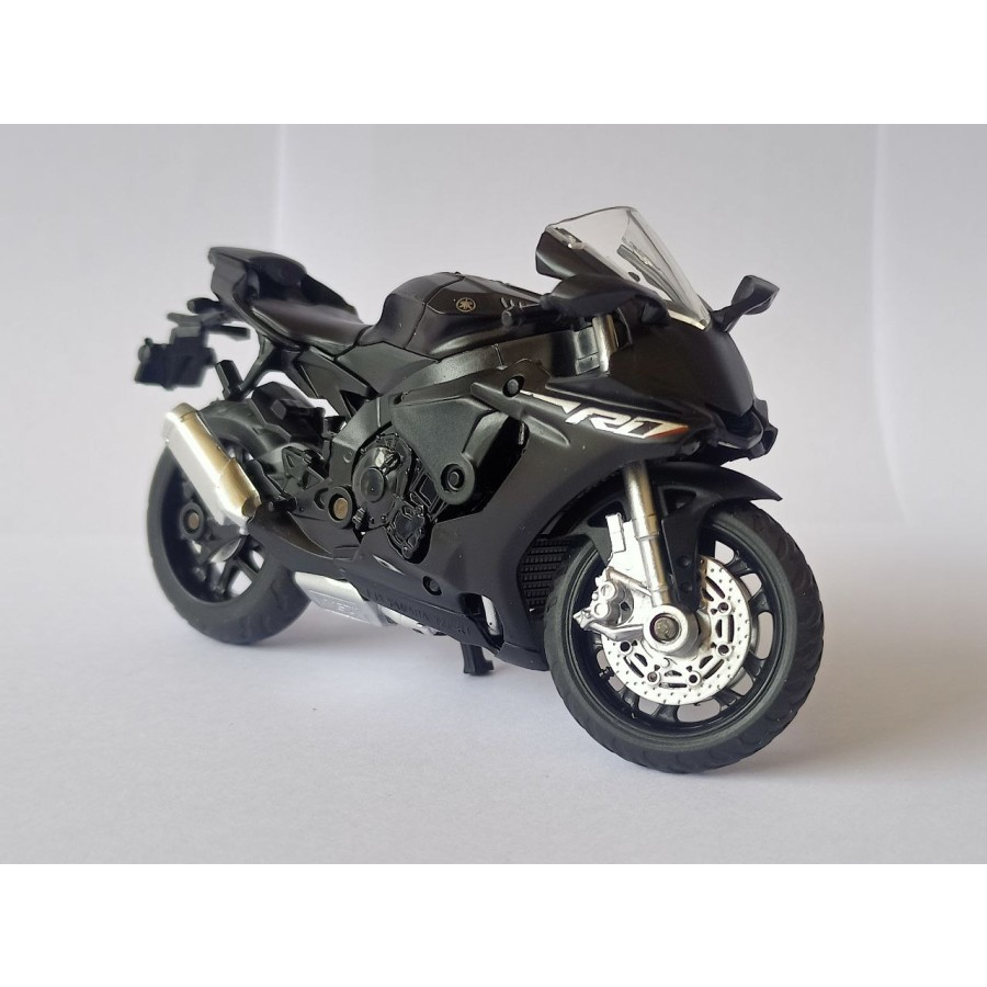 Diecast Yamaha YZF-R1 black motorbike, miniature sports motorbike 1:18 ...