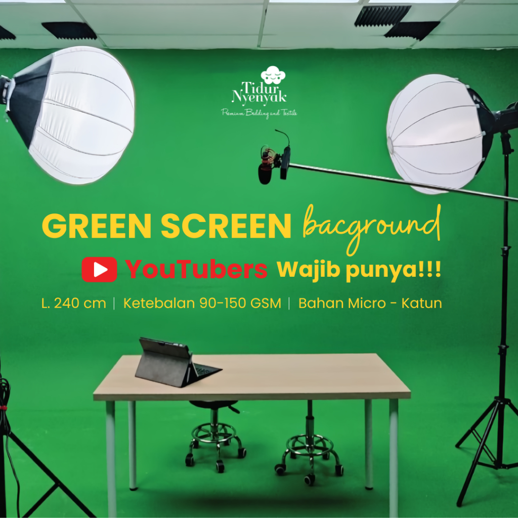 HIJAU LAYAR Green SCREEN FABRIC BACKGROUND BACKDROP GREEN SCREEN ...