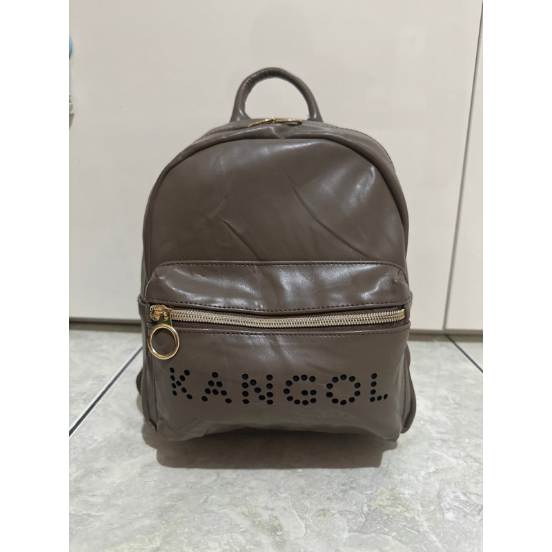 Original Kangol Brand Backpack Genuine Leather Backpack | Shopee ...