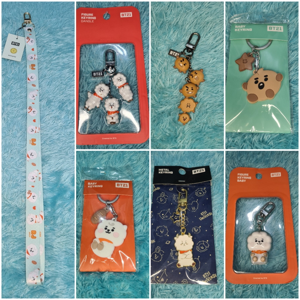 GANTUNGAN Keyring Keychain BT21 RJ Shooky BTS Official Merchandise ...