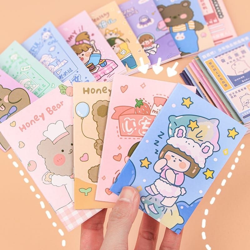 Cute mini Notebook Cartoon Print Small Notebook | Shopee Philippines