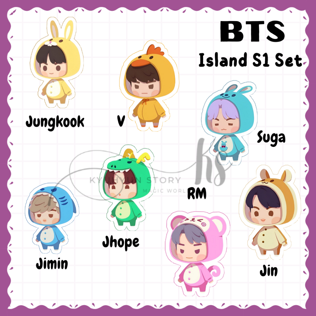 HP Kpop Bities Anime Cute Cartoon Aesthetic Sticker BTS Deco Journal ...