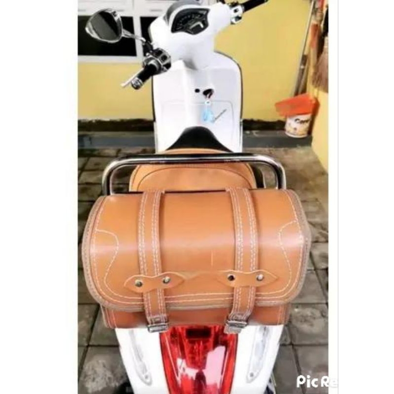 Motorcycle bag for modern vespa backrack Scoopy Genio Fazzio Filano ...