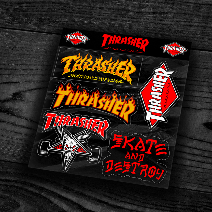 THRASHER SKATEBOARD MAGAZINE Sticker Pack (BOOTLEG) | Shopee Philippines