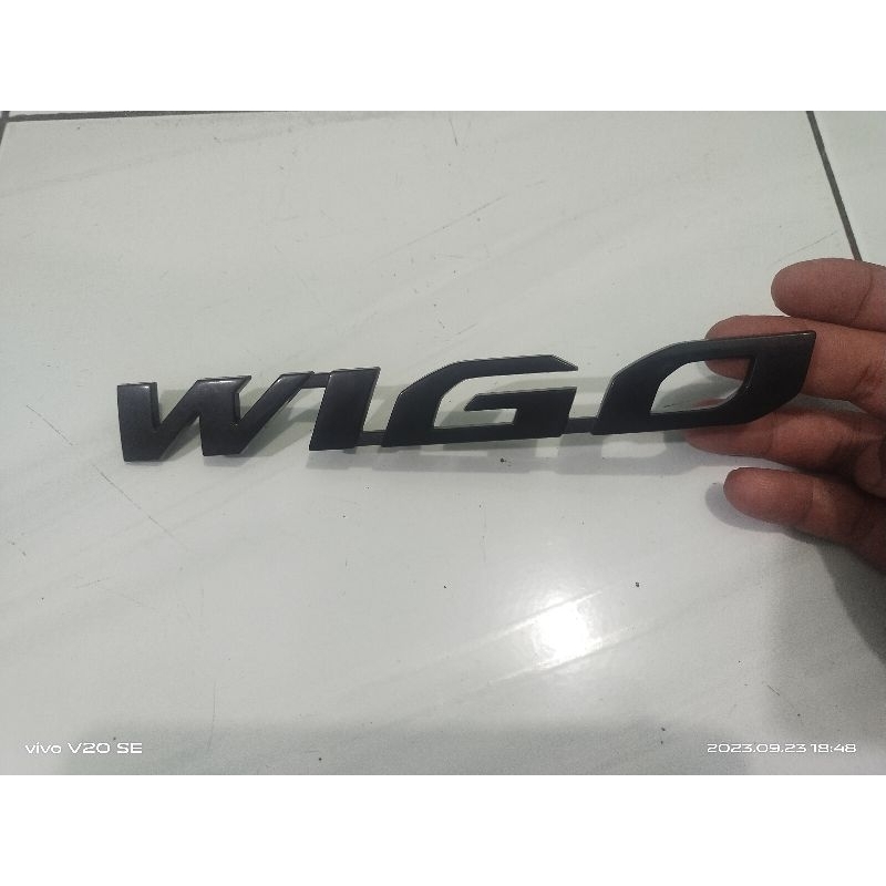 HITAM Original doff Black WIGO Writing emblem | Shopee Philippines