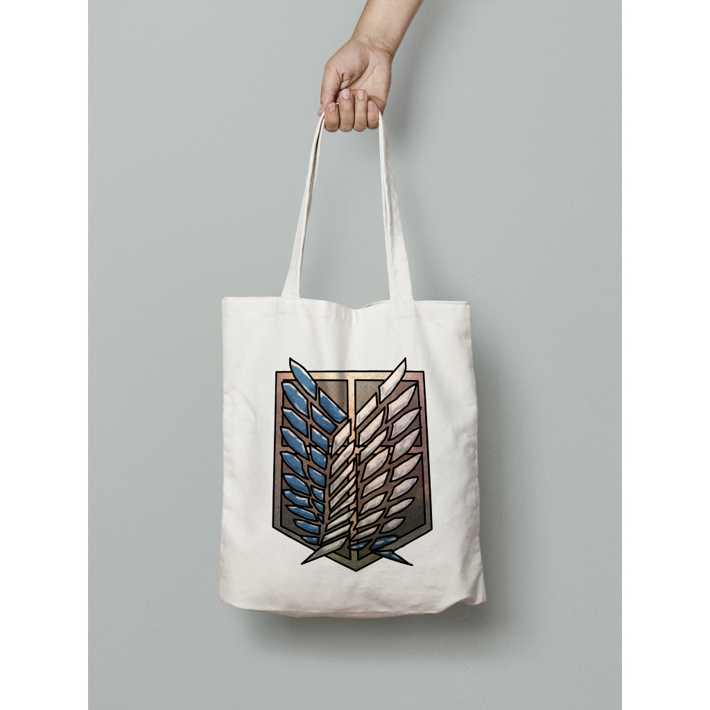 Totebag canvas attack on tittan aot/ Totebag Anime attack on tittan aot ...