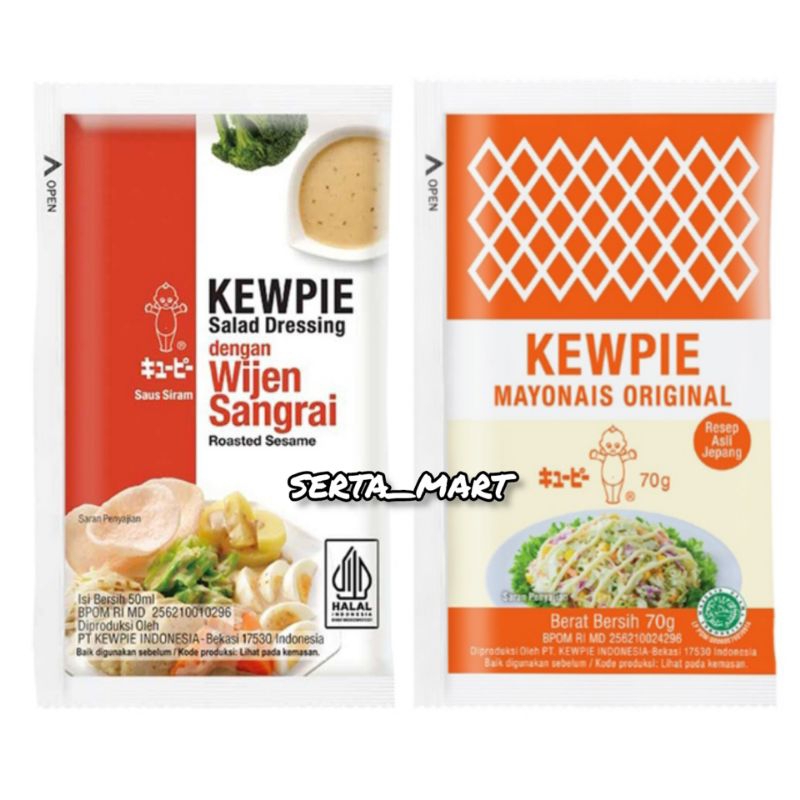 Kewpie Mayonnaise Sachet 70gr/Kewpie Roasted Sesame 50ml - Japan Mayo Ori/Salad Dressing ...