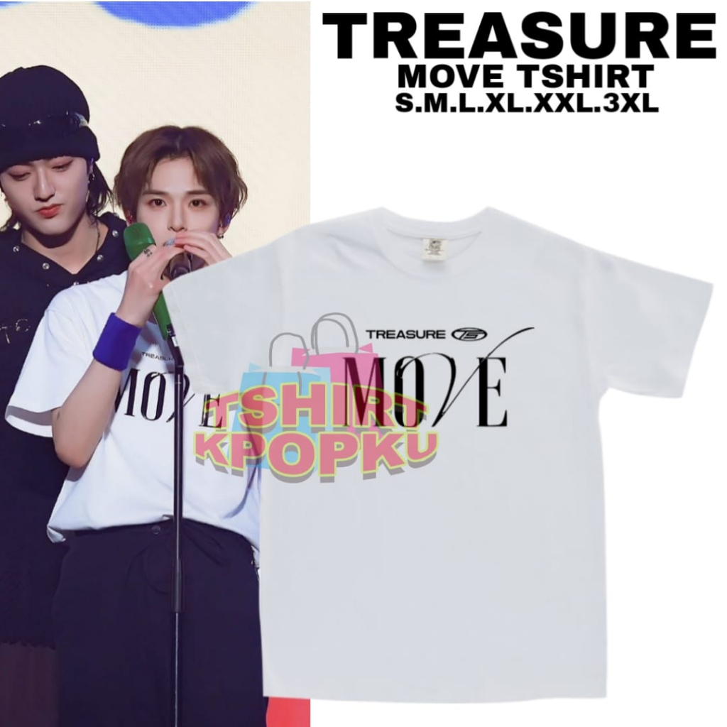 T-shirt korean kpop treasure MOVE sablon tengah | Shopee Philippines