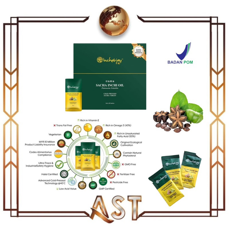 Inchaway Sacha inchi oil 3ml Original Halal Health Drink | Shopee ...