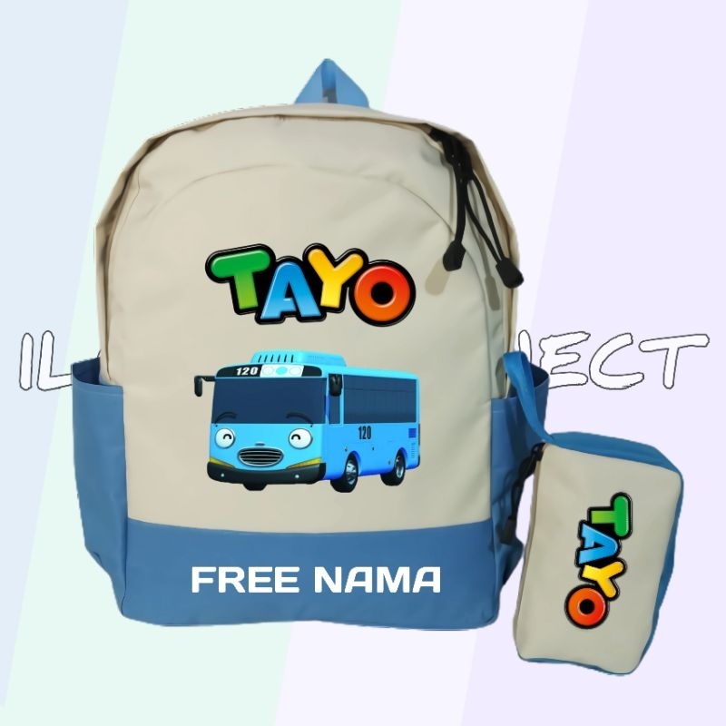 Tayo Children's Bags Custom Kindergarten Elementary School Backpacks ...